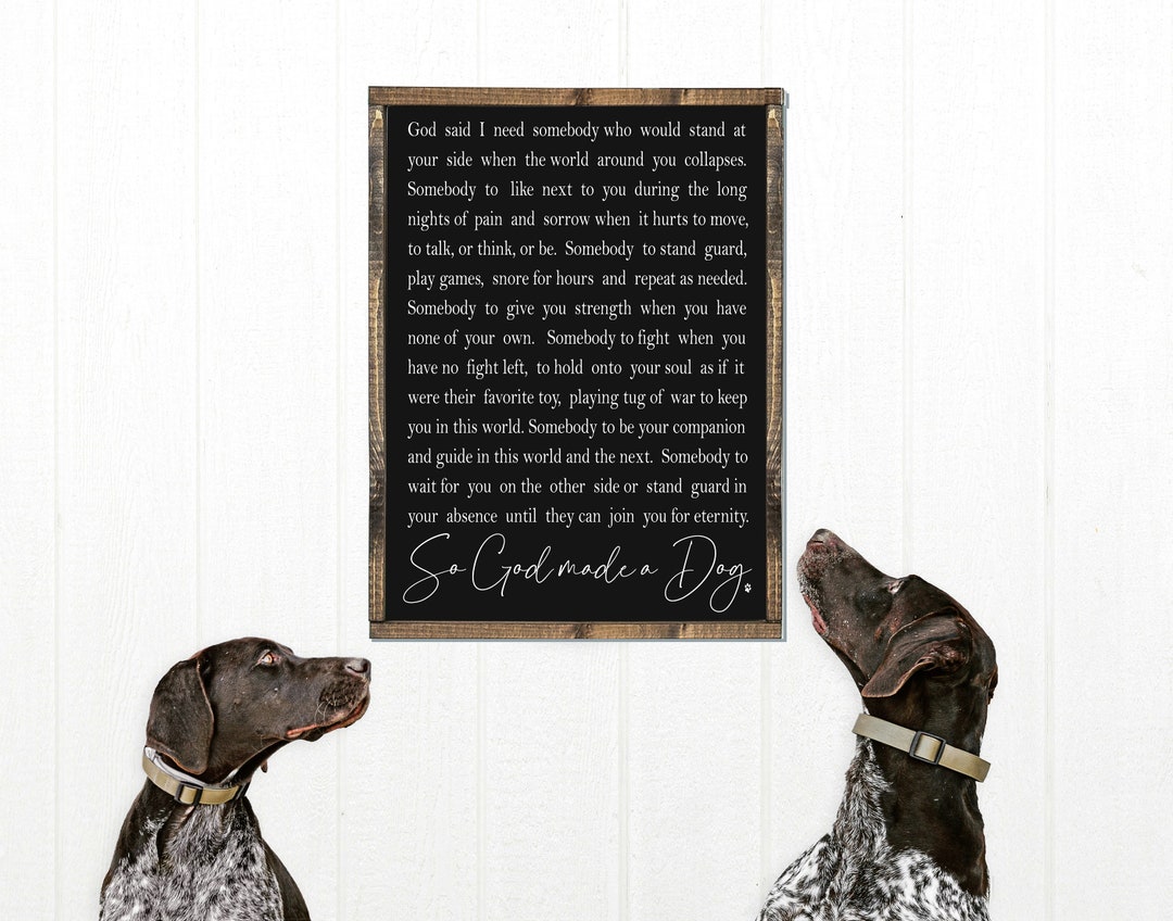 So God Made a Dog Wood Signs Dog Lovers Inspirational - Etsy