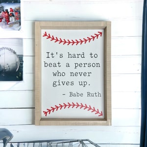Custom Sports Quote - Wood Sign - Baseball Signs - Baseball Quote ...