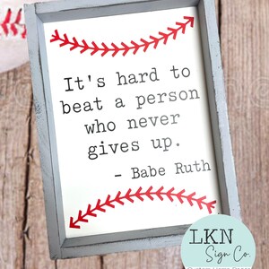 Custom Sports Quote - Wood Sign - Baseball Signs - Baseball Quote ...