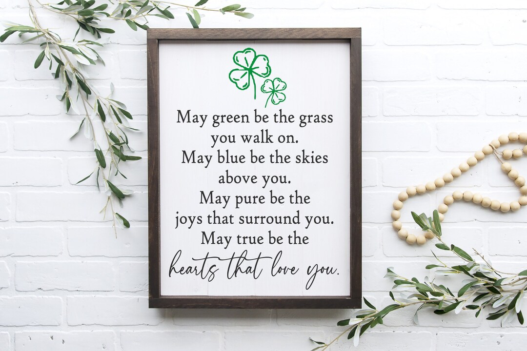 Irish Blessings - St Patricks Day Decor - Wood Sign - Irish Blessing ...