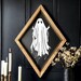 Ghost Middle Finger spooky Funny boho Halloween Halloween Decor Diamond ...