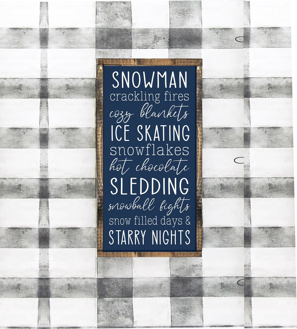 Winter Quotes - Favorites - Snowman - Snowflake - Sledding Sign - Wood ...