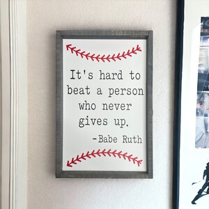Custom Sports Quote - Wood Sign - Baseball Signs - Baseball Quote ...