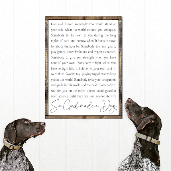 So God Made a Dog Poem - Etsy