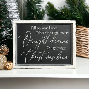 O Night Divine - Christ Was Born -sign - Christmas Decor - Christmas ...