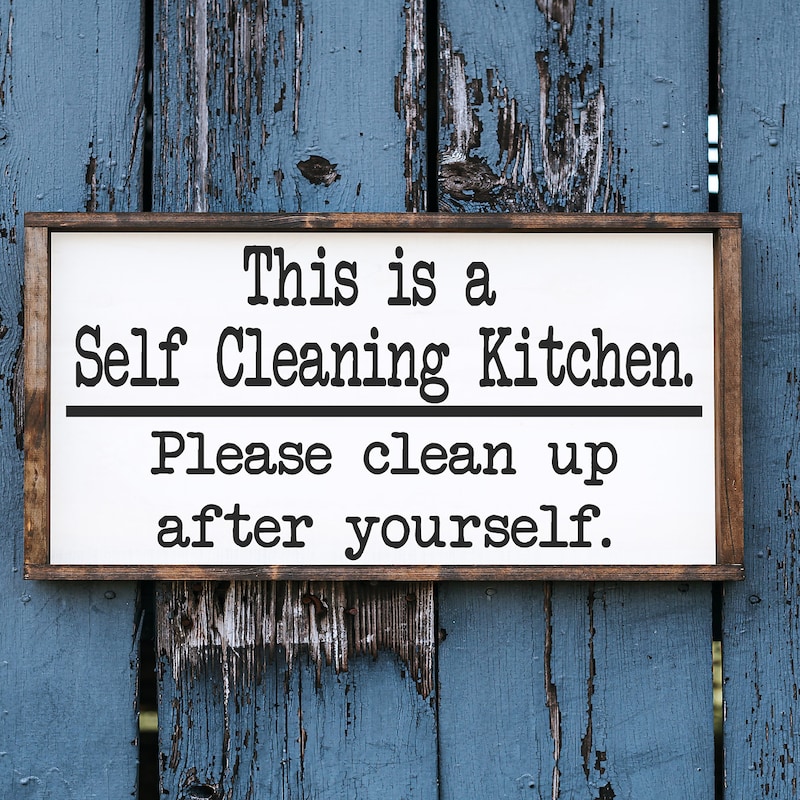 Please Clean up After Yourself Signs - Etsy