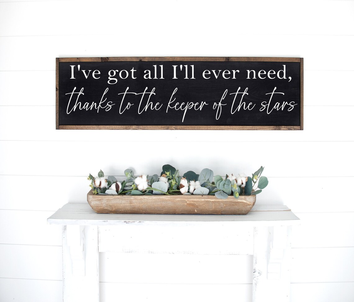 Keeper of the Stars Wood Sign 90s Country Byrd Home - Etsy