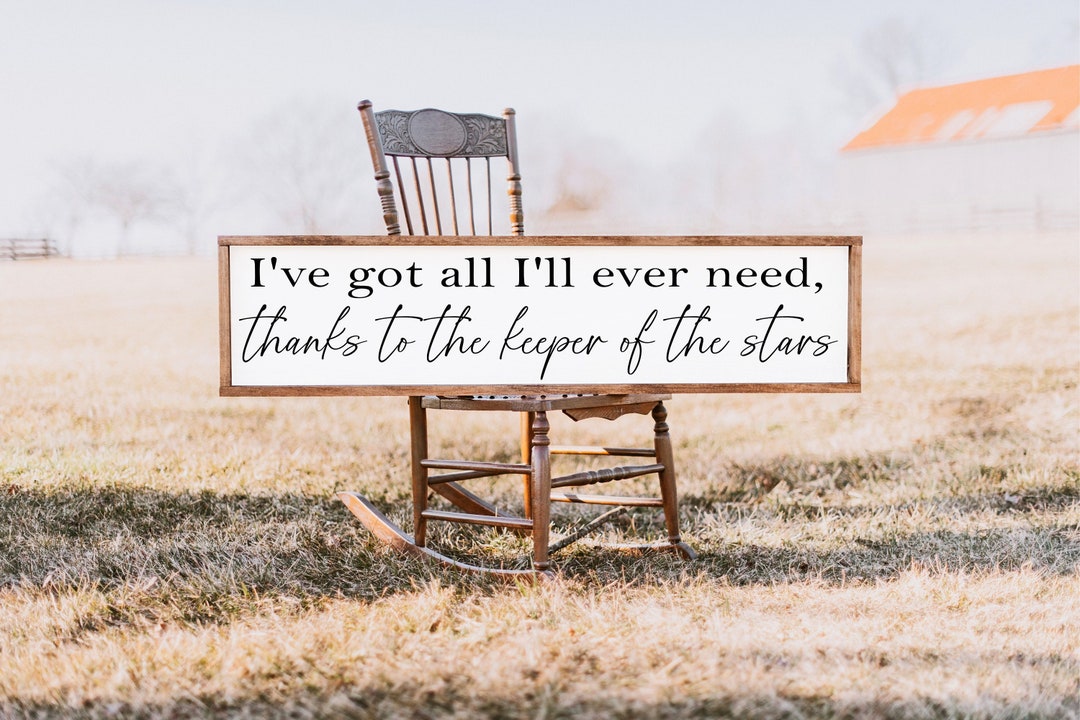 Keeper of the Stars - Wood Sign - 90s Country - Byrd - Home Decor ...