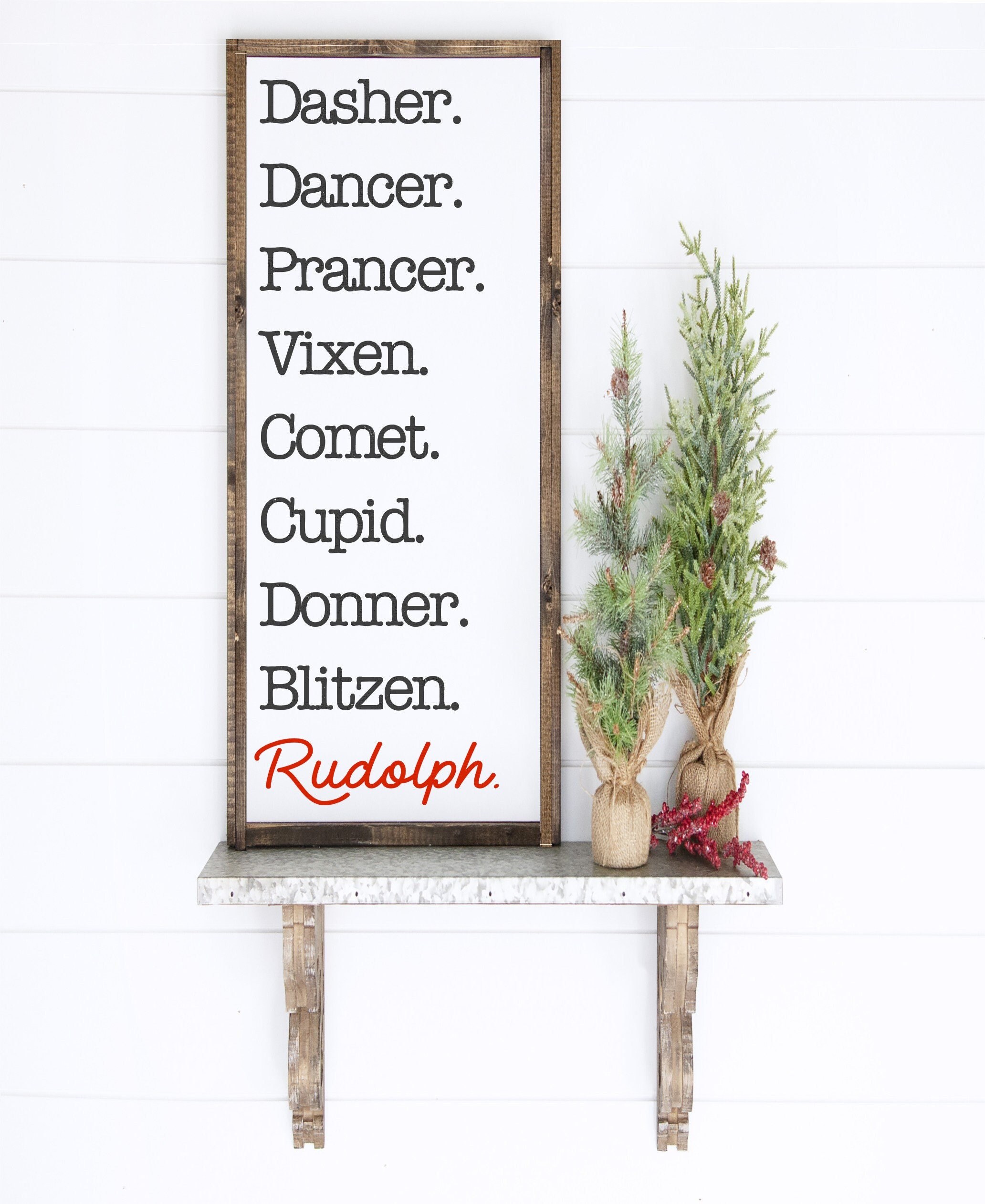 Christmas - Wood Signs - Reindeer - Christmas Decor - Rudolph - Holiday ...