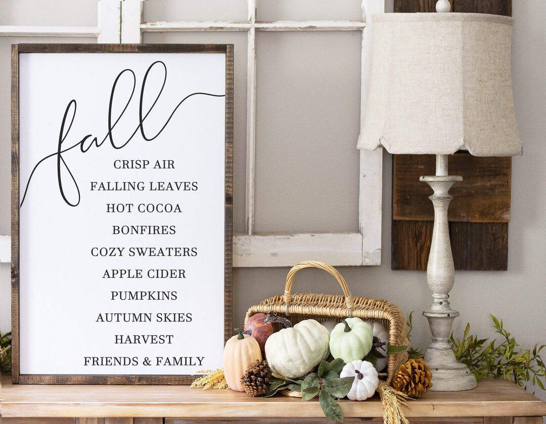 Fall - Fall Quote Sign - Autumn Decor - Fall Wall Art - Leaves ...