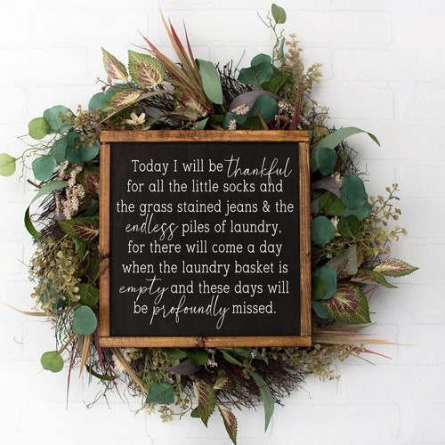 Laundry Room Quote Thankful for Laundry Wood Framed Sign - Etsy