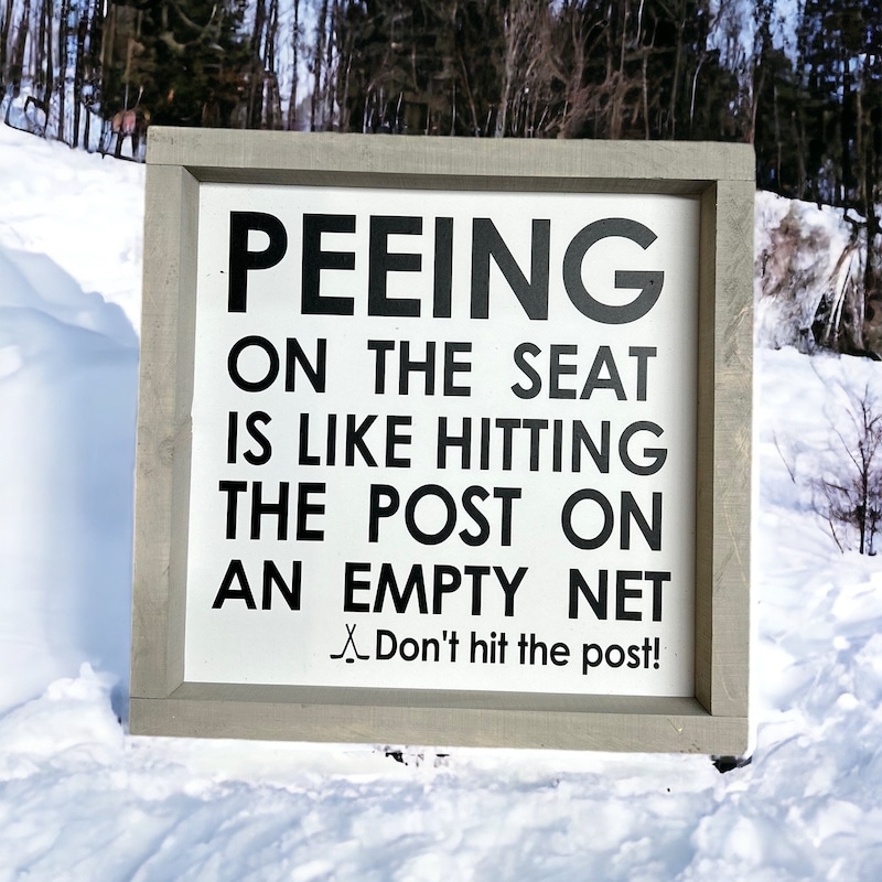 No Pee on Seat Sign - Etsy
