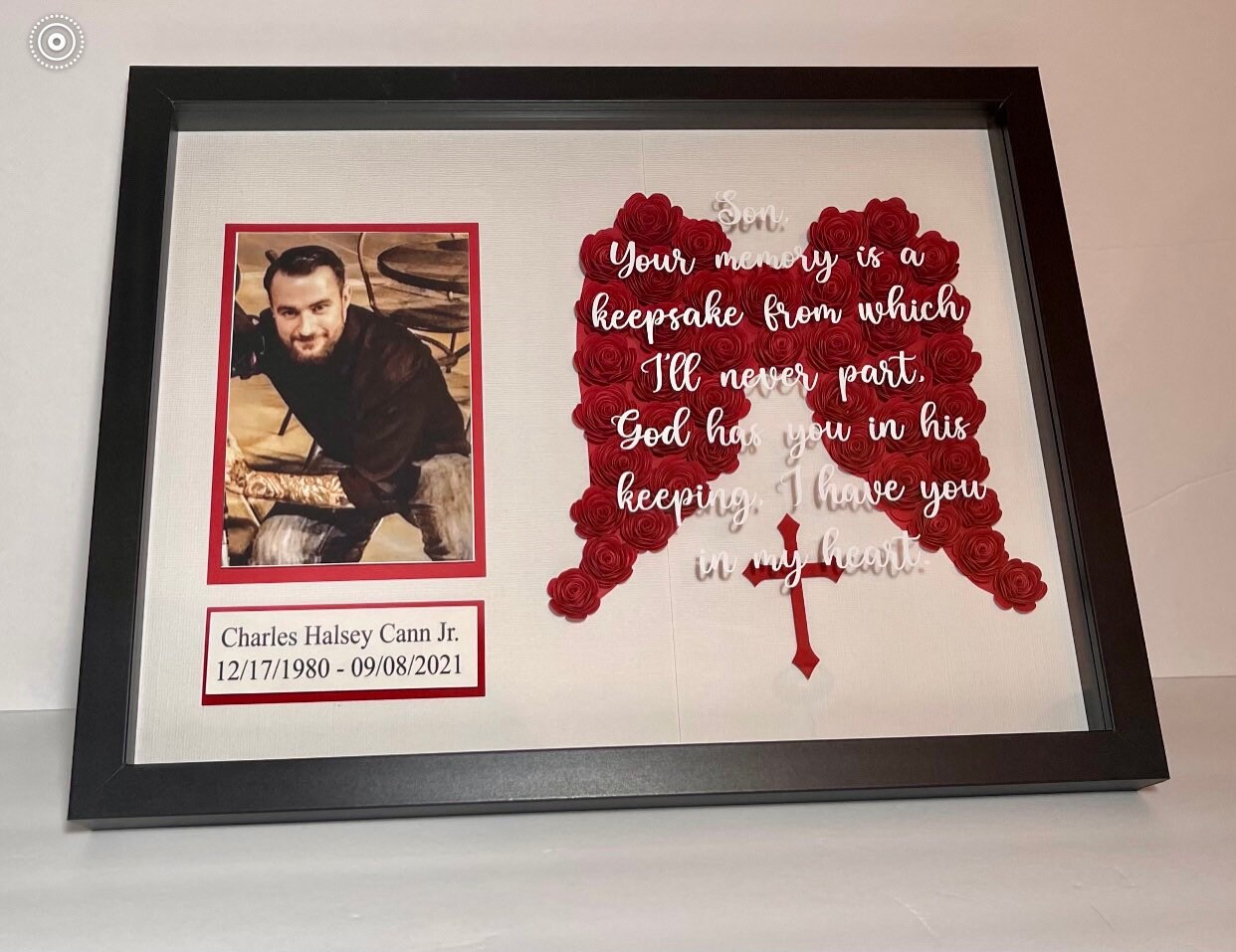 Memorial Flower Shadow Box Paper Flowers Flower - Etsy UK