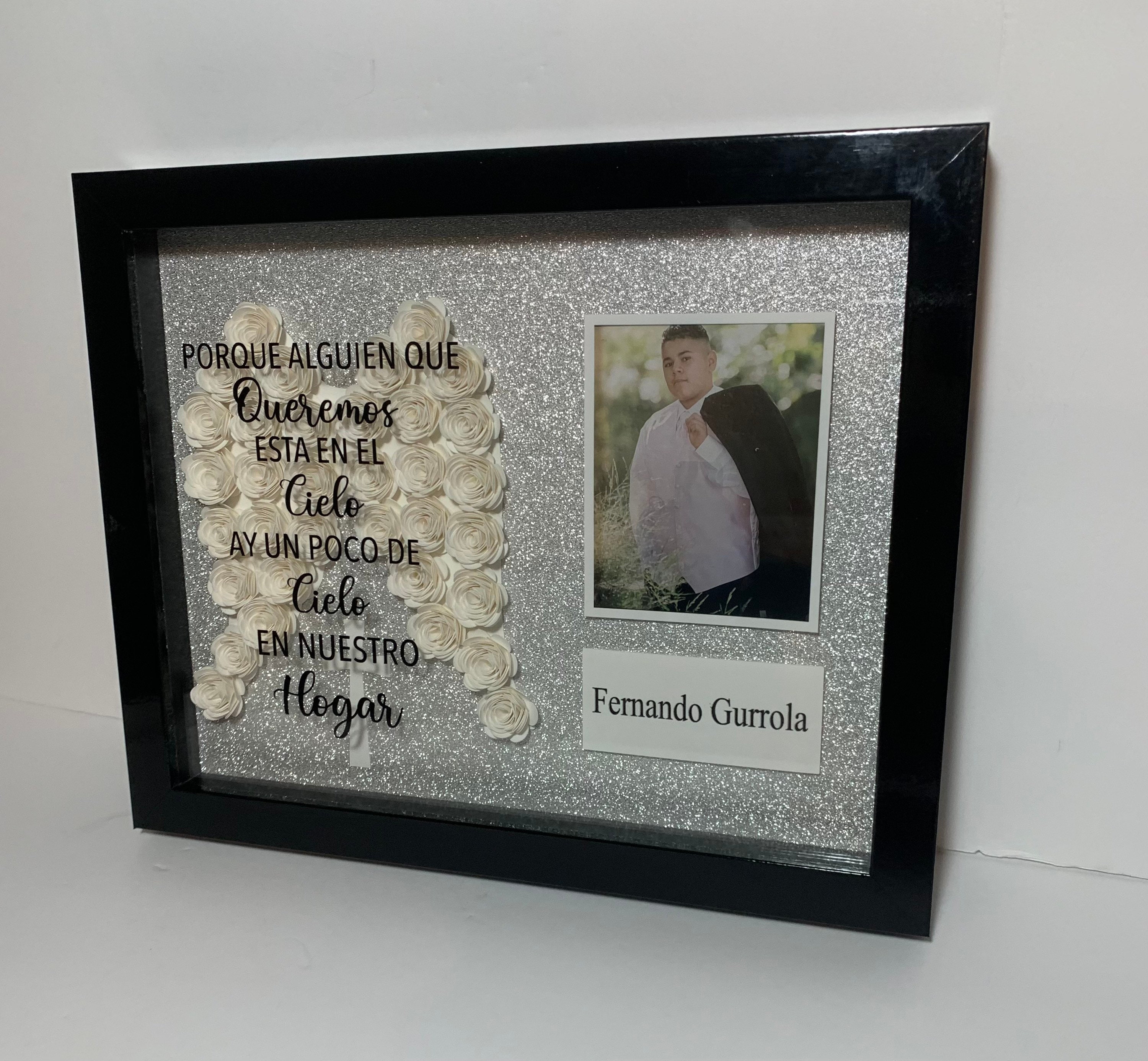 Memorial Flower Shadow Box Paper Flowers Flower - Etsy UK