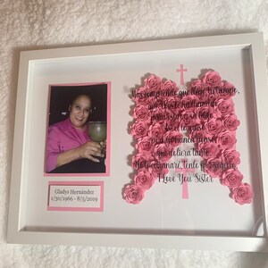 Memorial Flower Shadow Box Paper Flowers Flower - Etsy UK