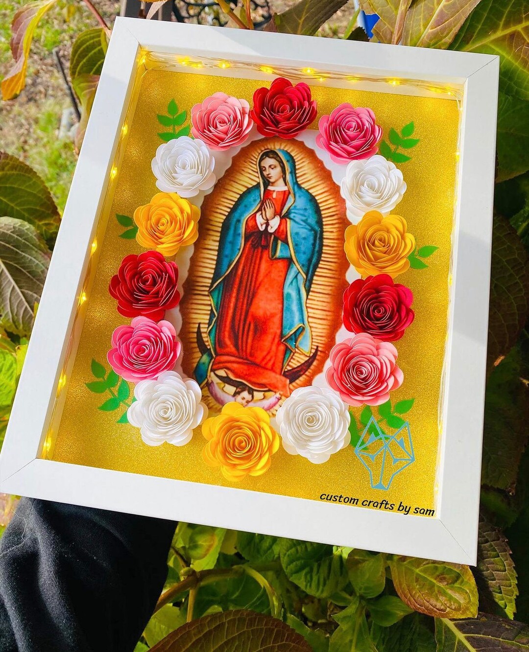 Virgin Mary Shadow Box Personalized Shadow Box Shadow Box Flower Frame ...