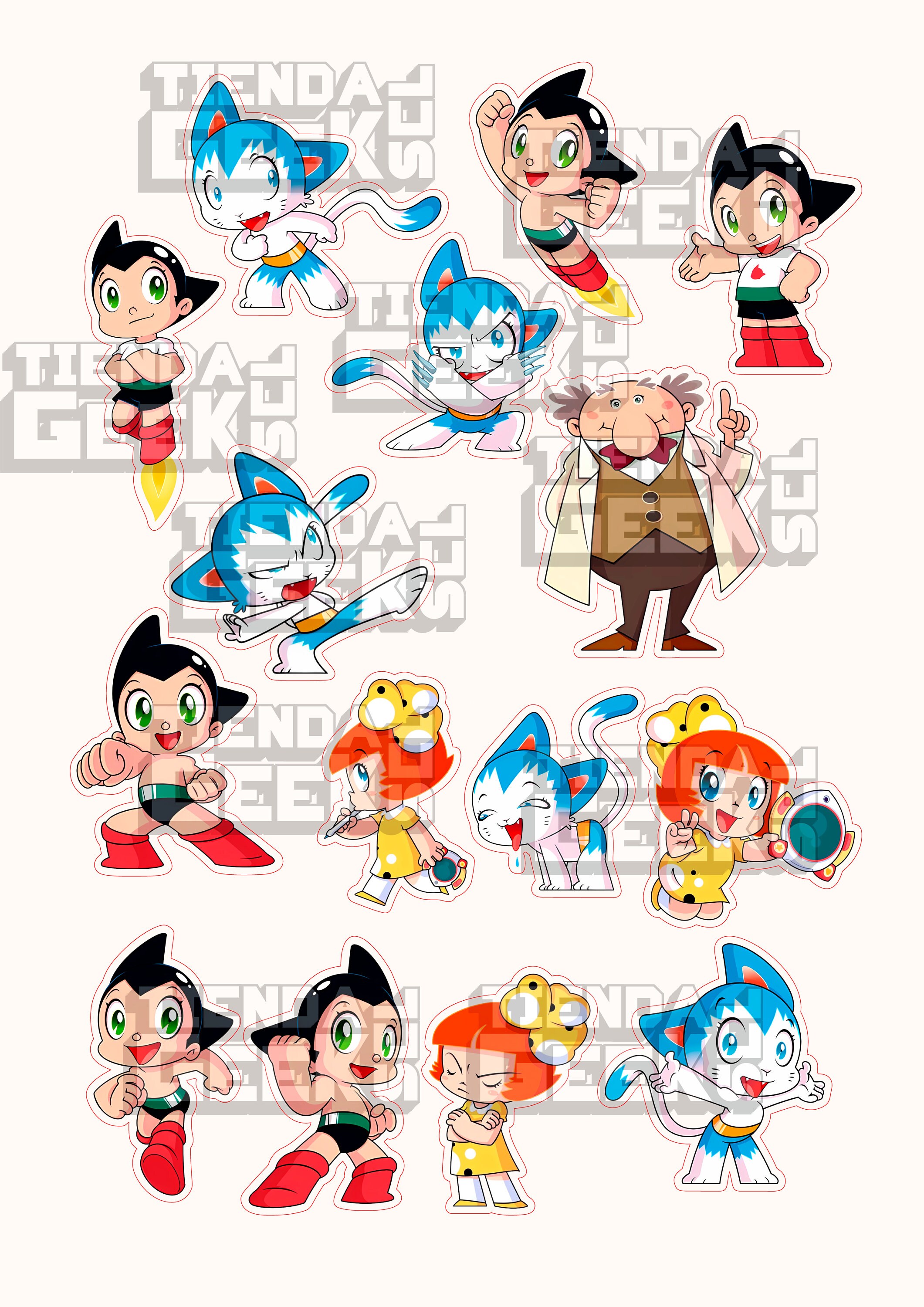 Astro Boy GO Sticker Set. Available in Studio3, Png, PDF and SVG Format ...