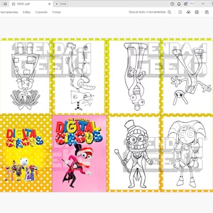 Mini Coloring Book of "the Amazing Digital Circus" - Etsy