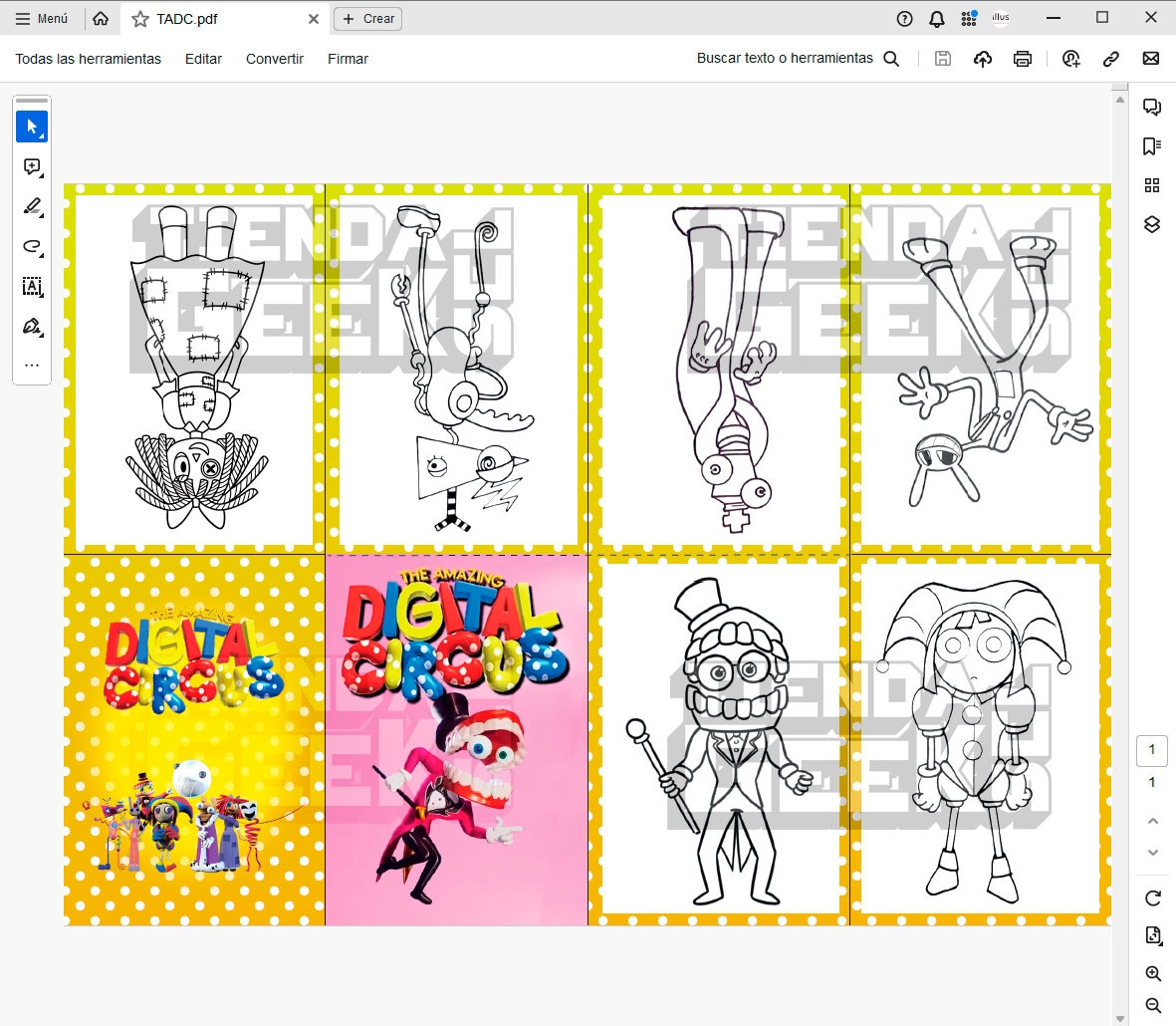 Mini Coloring Book of "the Amazing Digital Circus" - Etsy
