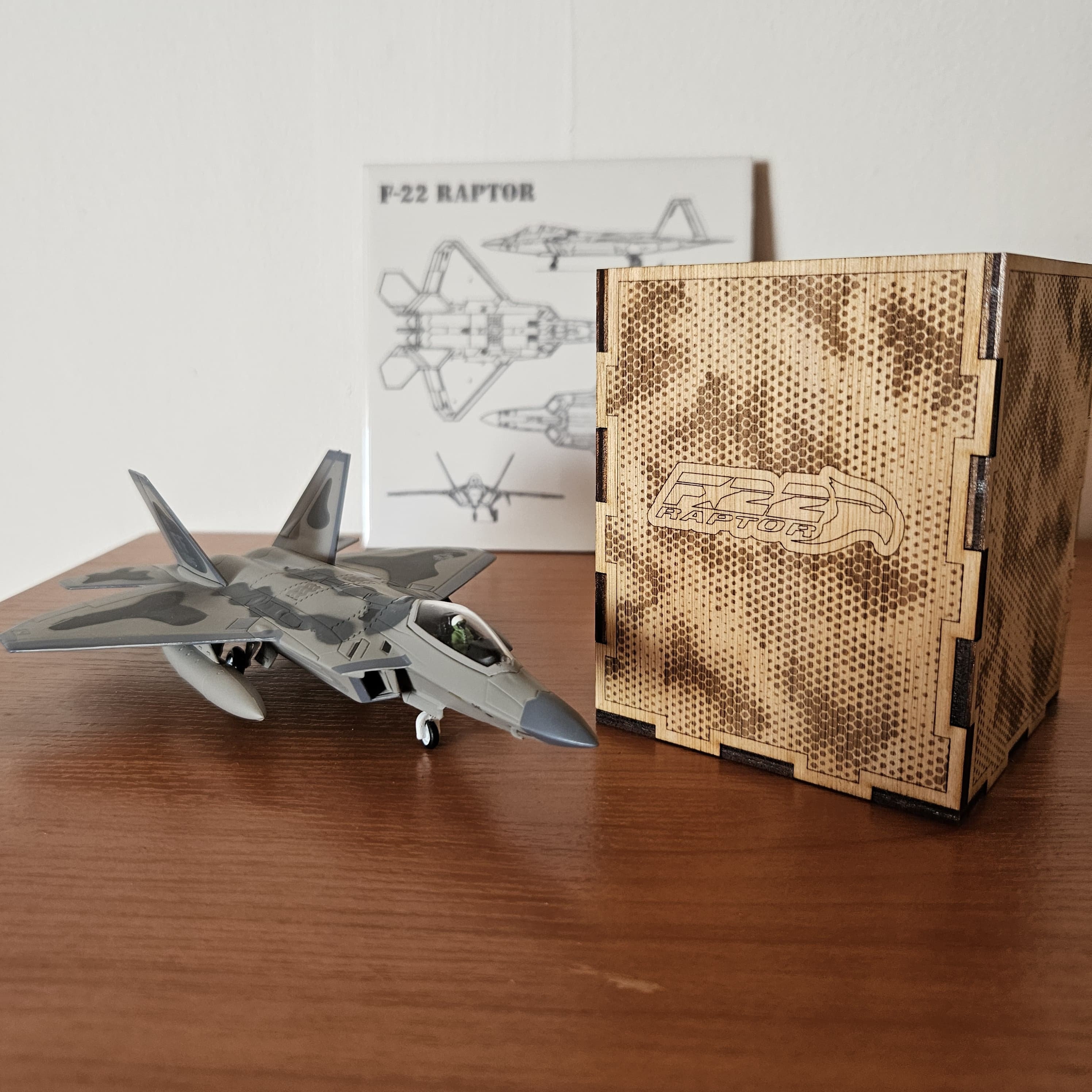 F-22 Raptor Pen Holder Digital File - Laser Cutting and Engraving ...