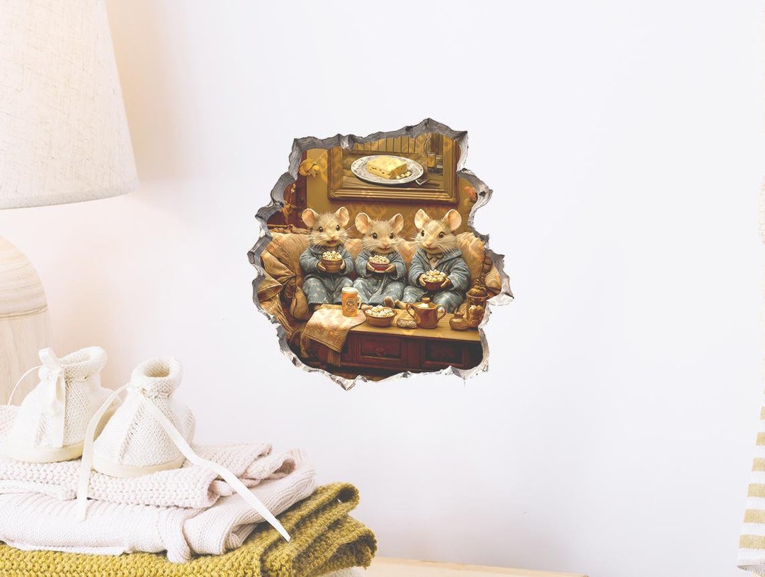 Popcorn Mice – Movie Night Sticker - PNG (with Transparent Background ...