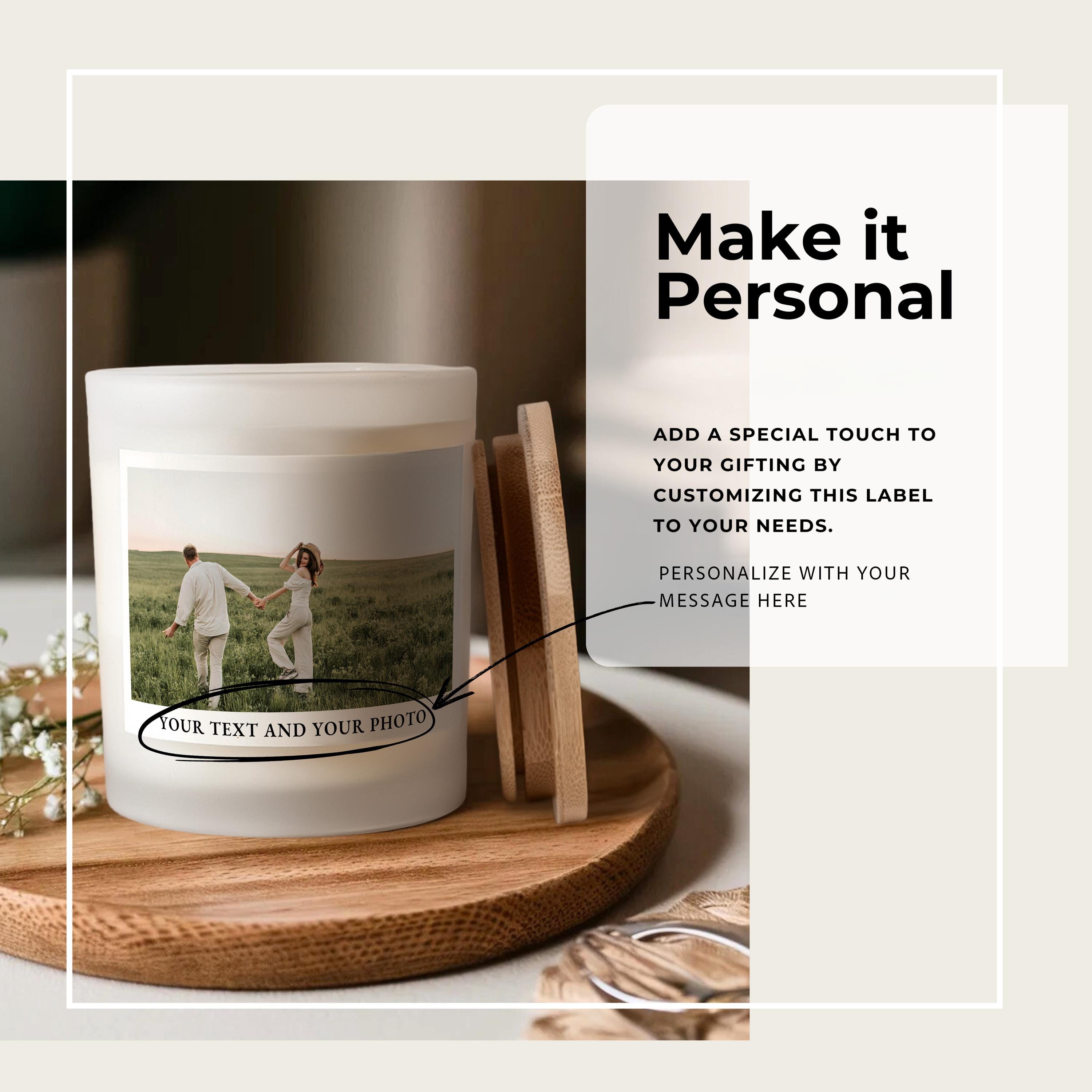 Custom Photo Candle, Personalized Engagement Gifts, Personalized Candle ...
