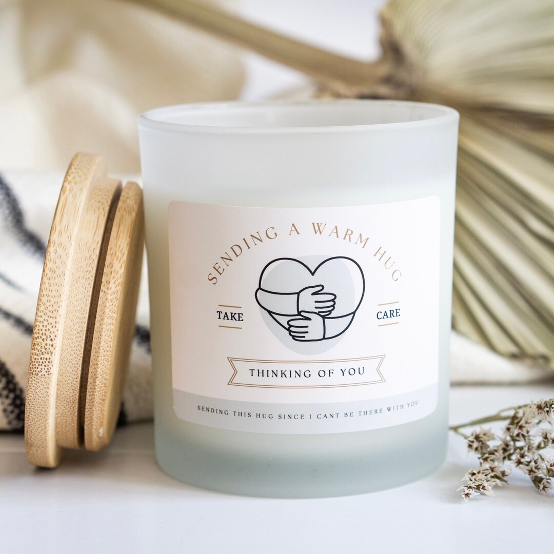 Sending a Hug, Self Care Candle, Gift for Her, Care Package Candle ...