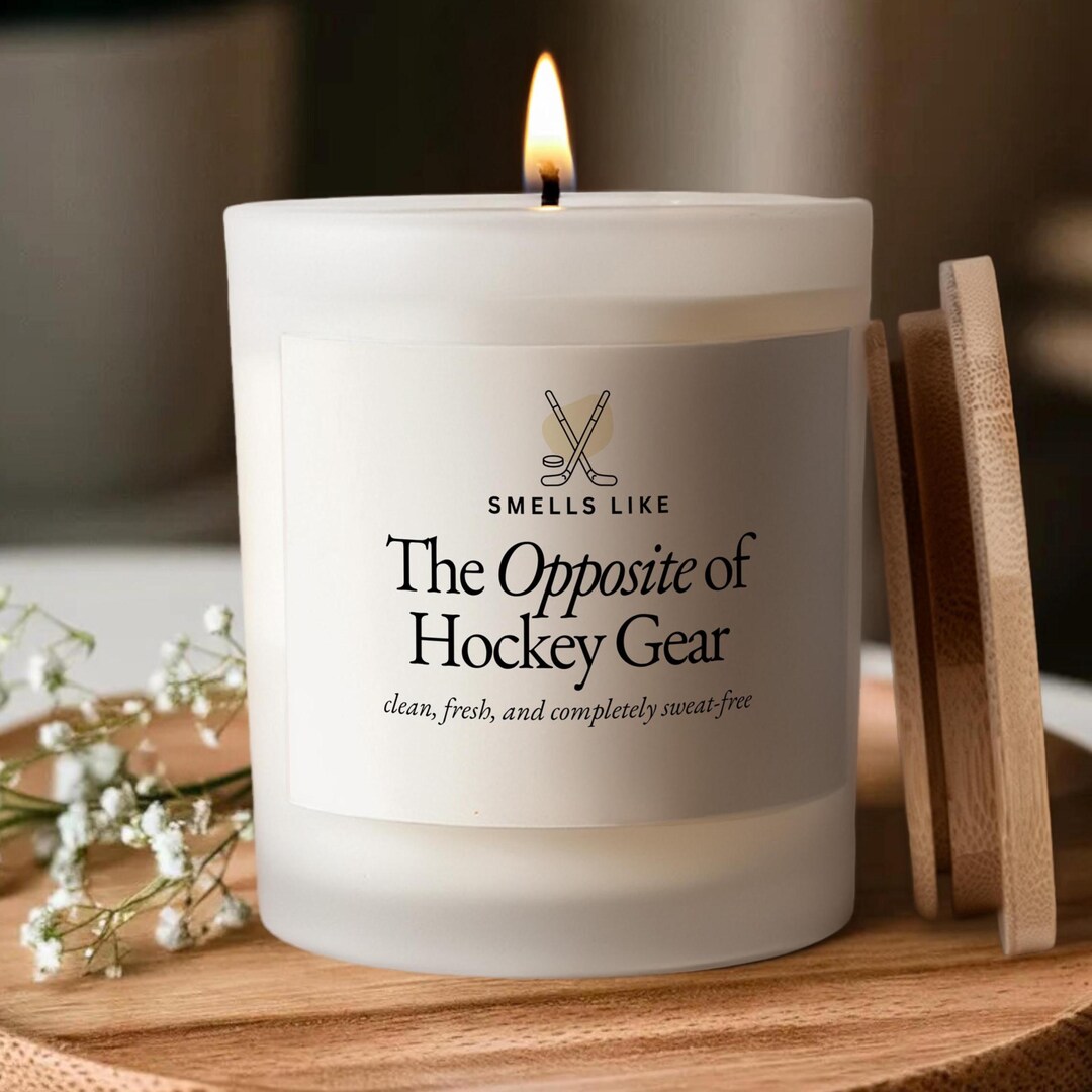 Smells Like the Opposite of Hockey Gear, Funny Hockey Candle, Hockey ...
