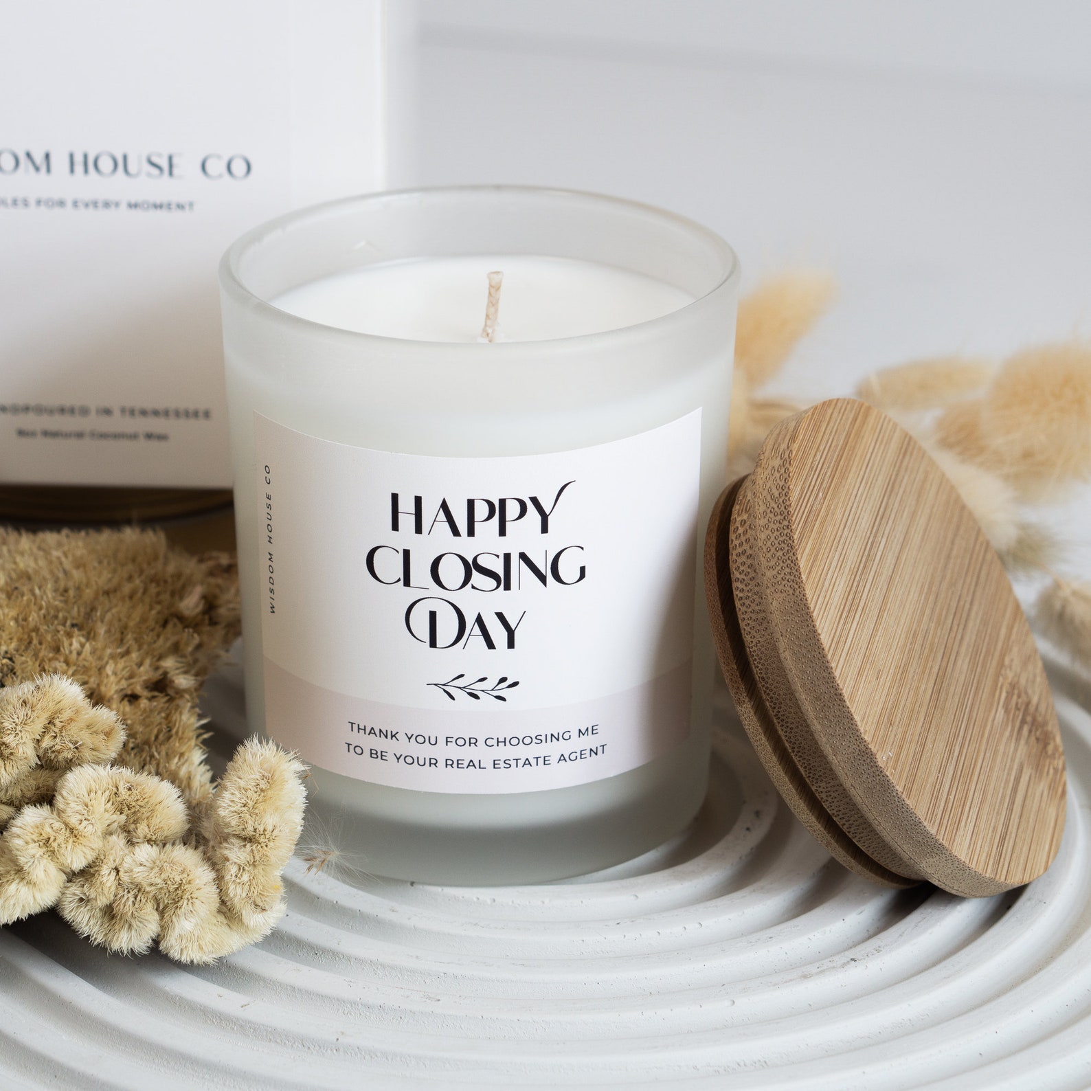 Happy Closing Day Candle, Personalized Candle, Realtor Gift ...