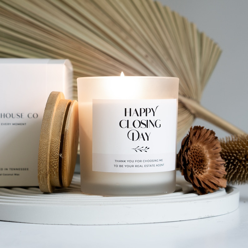 Happy Closing Day Candle, Personalized Candle, Realtor Gift ...