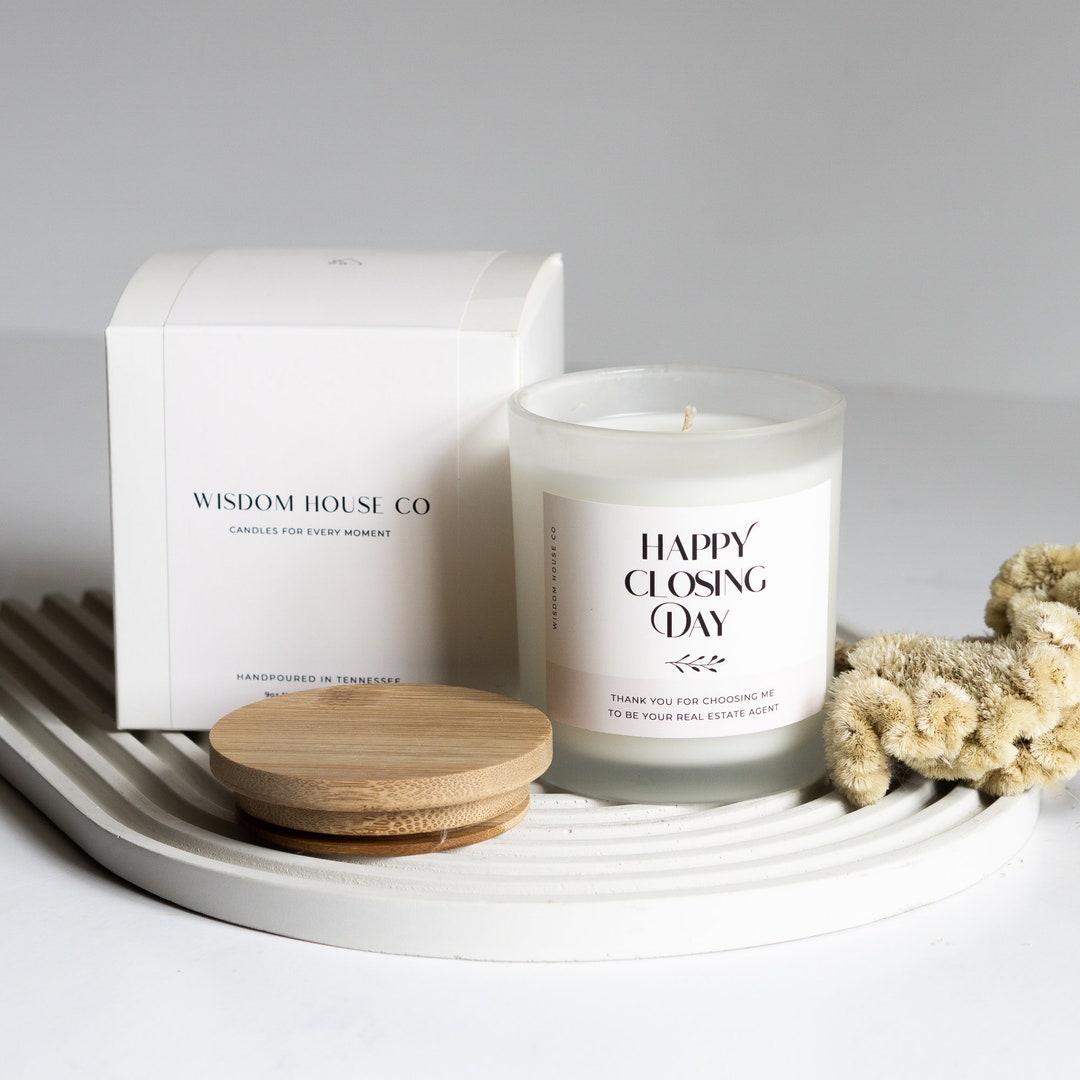 Happy Closing Day Candle, Personalized Candle, Realtor Gift ...