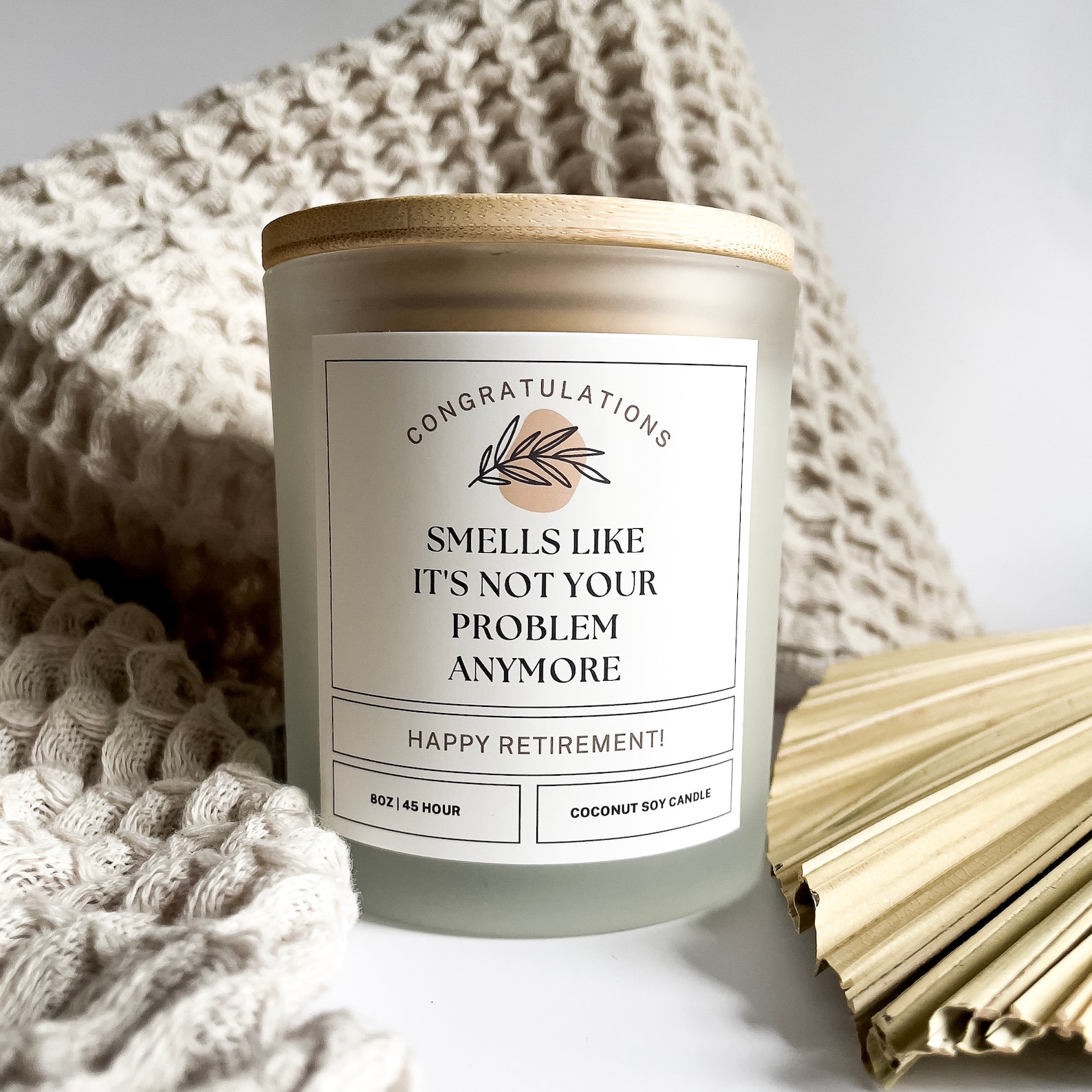 Retirement Gift, Smells Like It's Not My Problem, Funny Candle, Gift ...