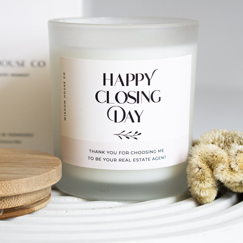 Happy Closing Day Candle, Personalized Candle, Realtor Gift ...