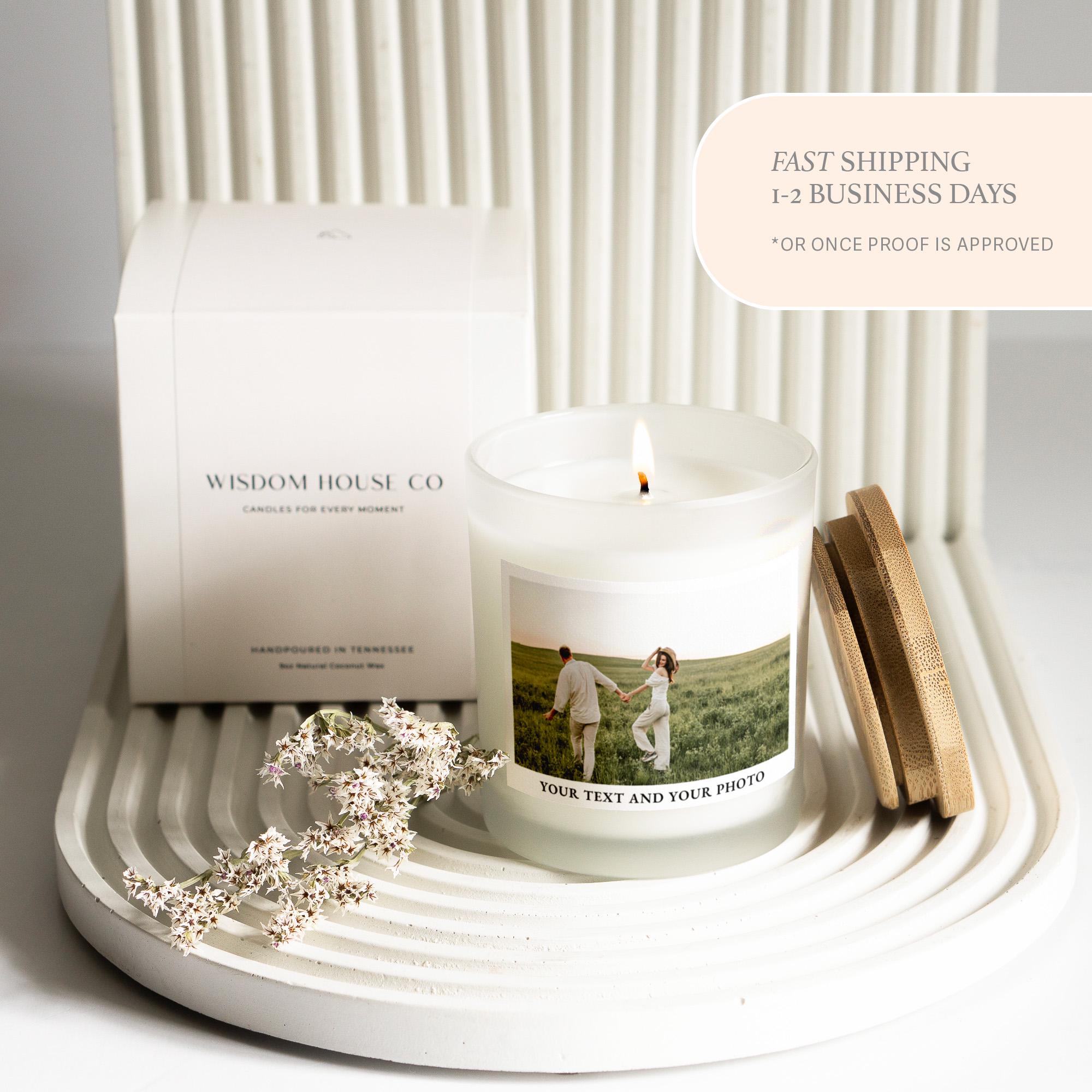 Custom Photo Candle, Personalized Engagement Gifts, Personalized Candle ...