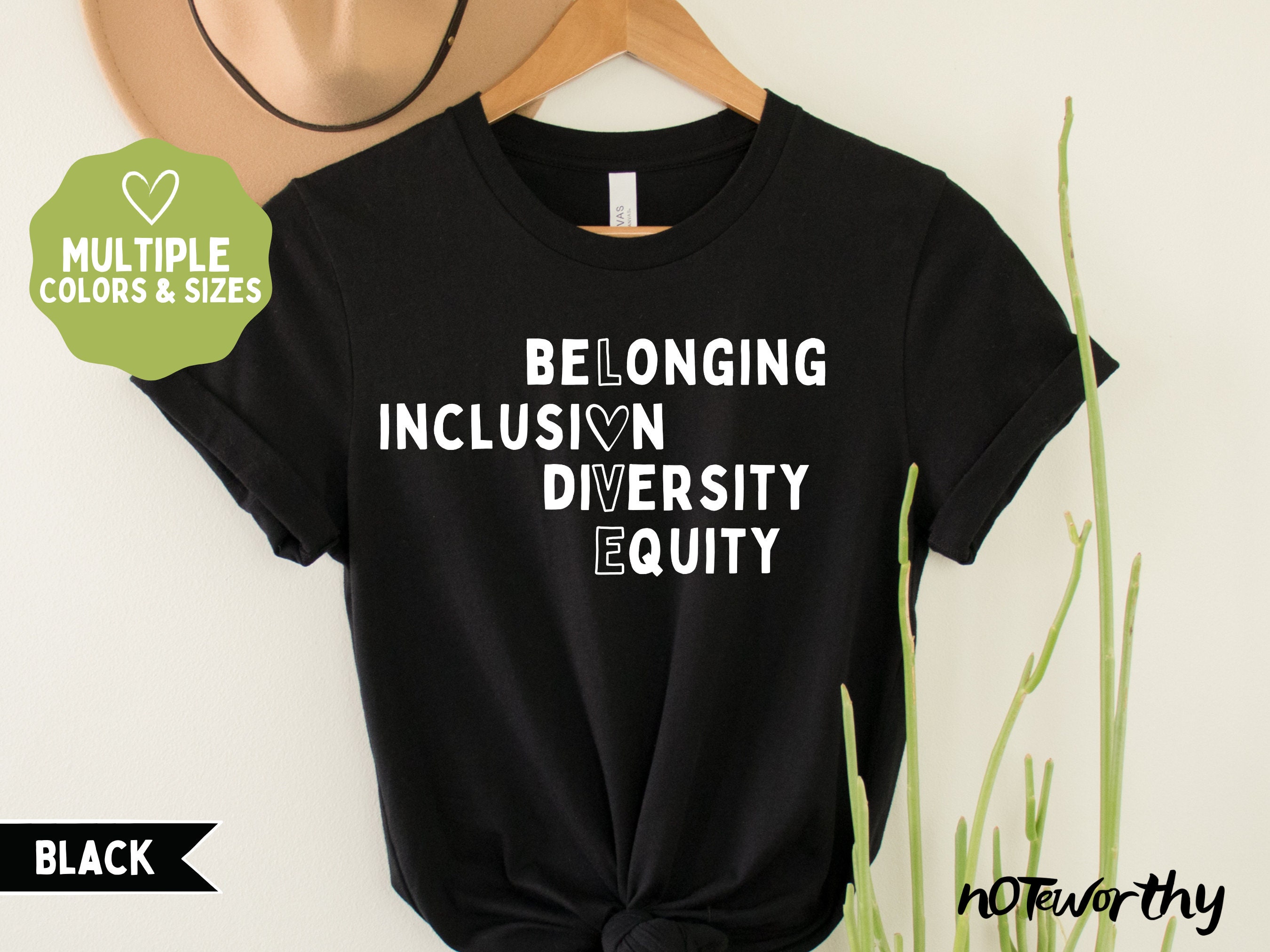 Inclusion Shirt, "belonging, Inclusion, Equity, Diversity, Love," T ...