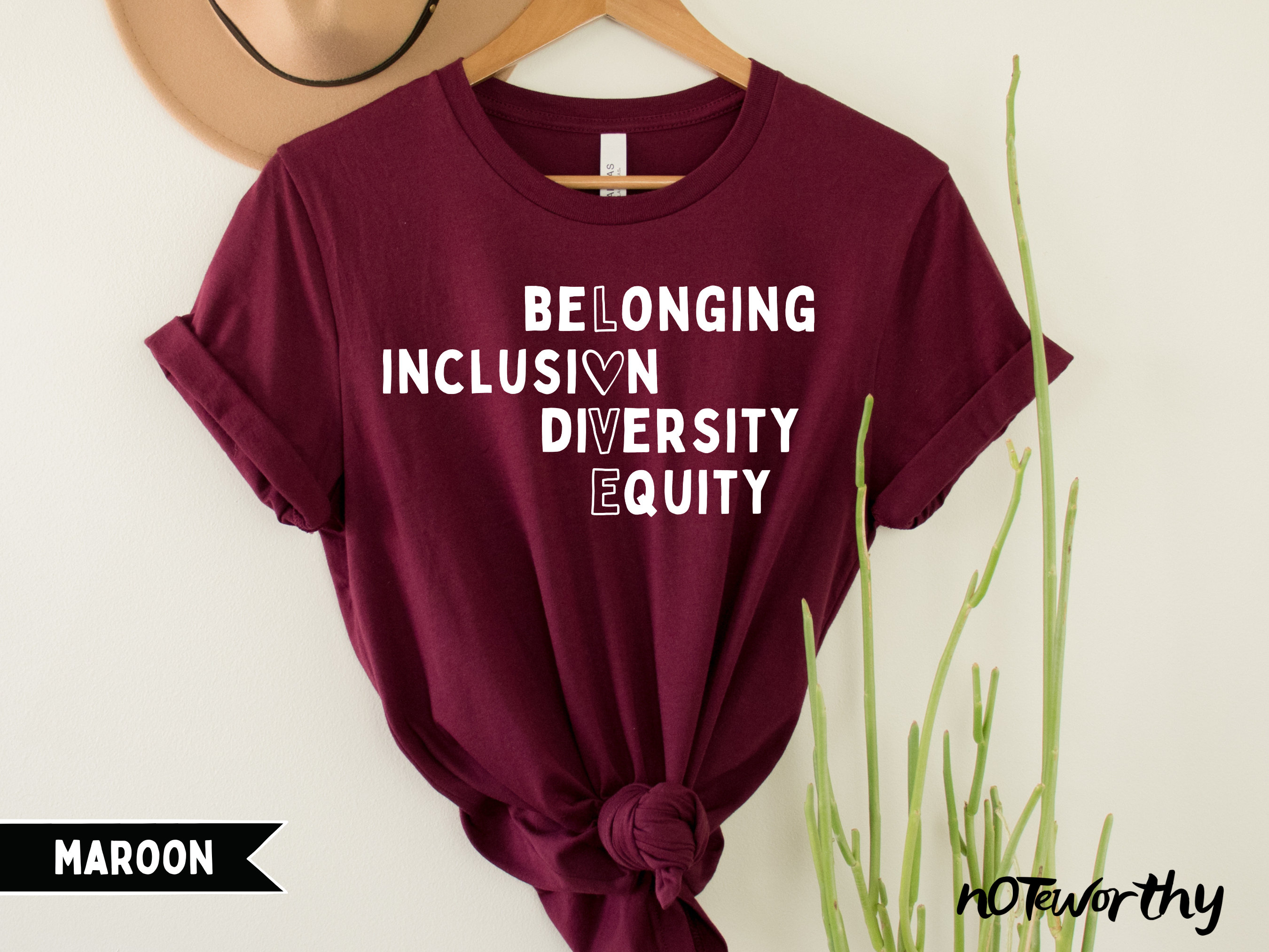 Inclusion Shirt, "belonging, Inclusion, Equity, Diversity, Love," T ...