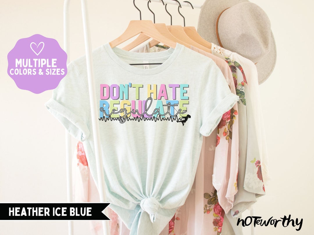 Occupational Therapy Shirt, "don't Hate Regulate," Special Education T ...