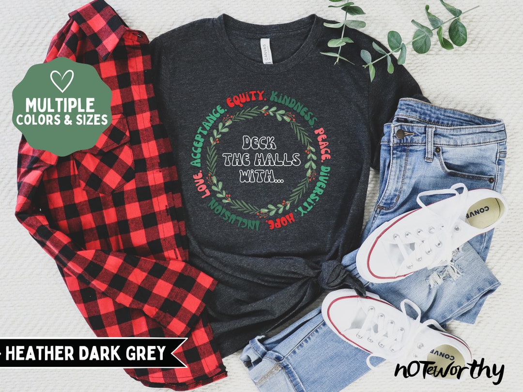 Holiday Disability Inclusion Shirt, deck the Halls T-shirt, Christmas ...