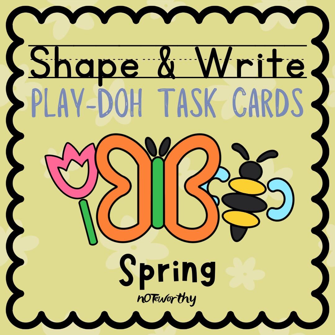 Spring Play-doh Task Cards: Shape & Write (fine Visual Motor OT ...