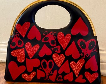 Basset Hound Dog Hand Painted Purse / Handbag / Tote / - Etsy