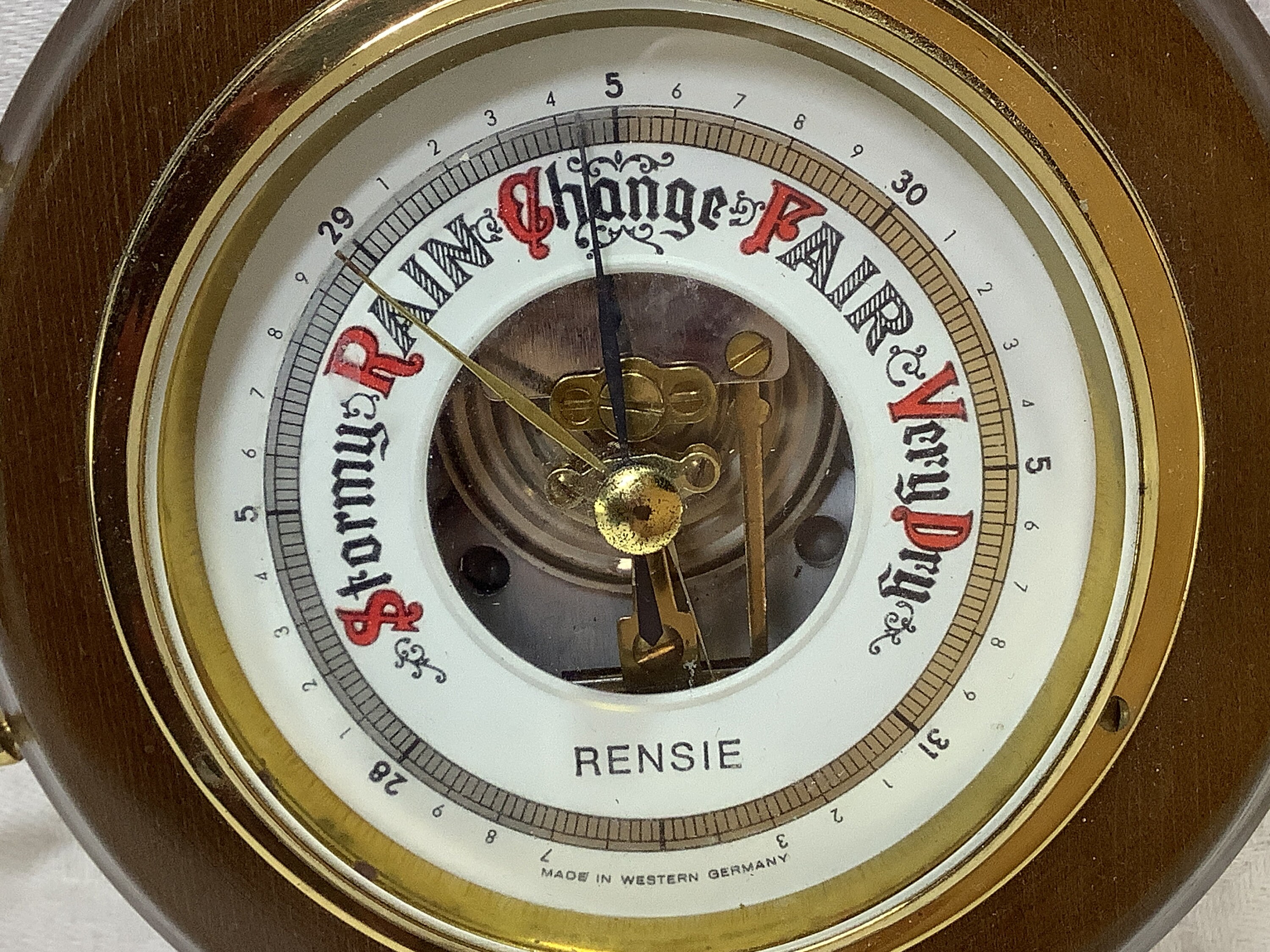 Vintage RENSIE West Germany Barometer Precision Thermometer and ...