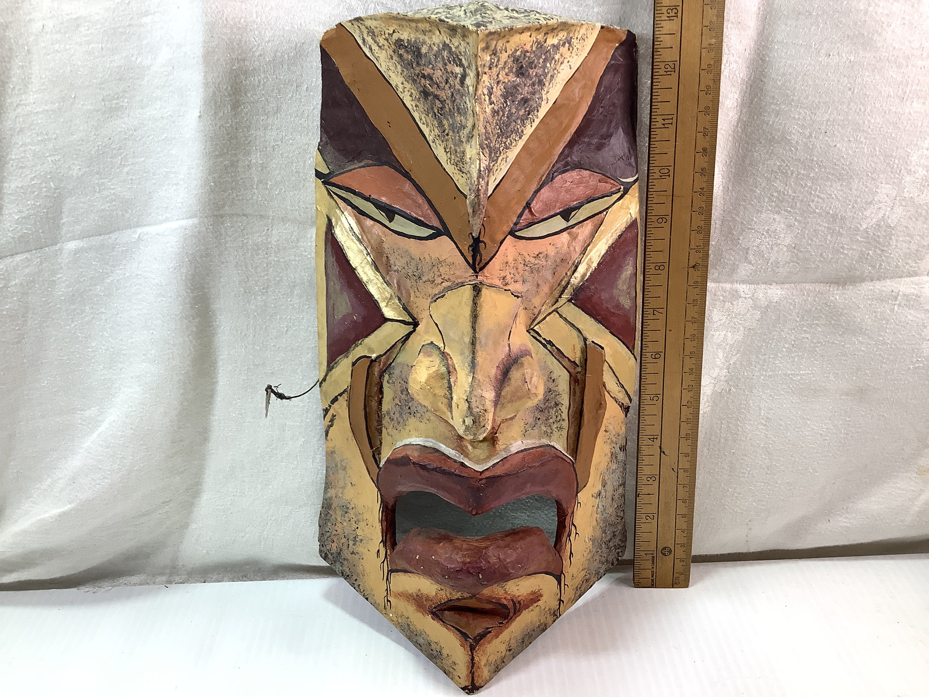 Tribal Warrior Mask Cardboard Face Cover Mask Wall Hanging Decorative ...