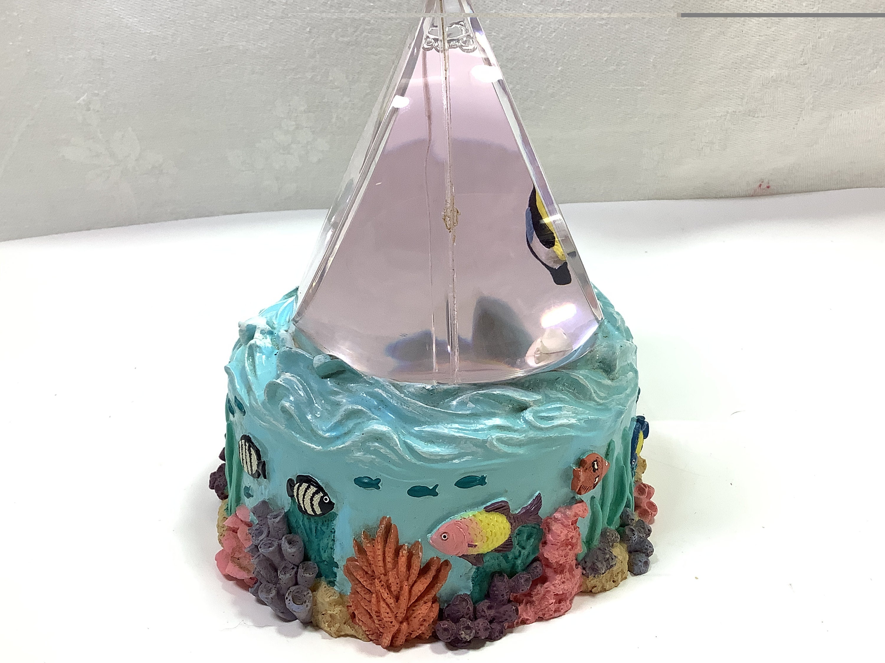 Rare Vintage Liquid Star Water Globe Watch Desk Top Clock Under the Sea ...