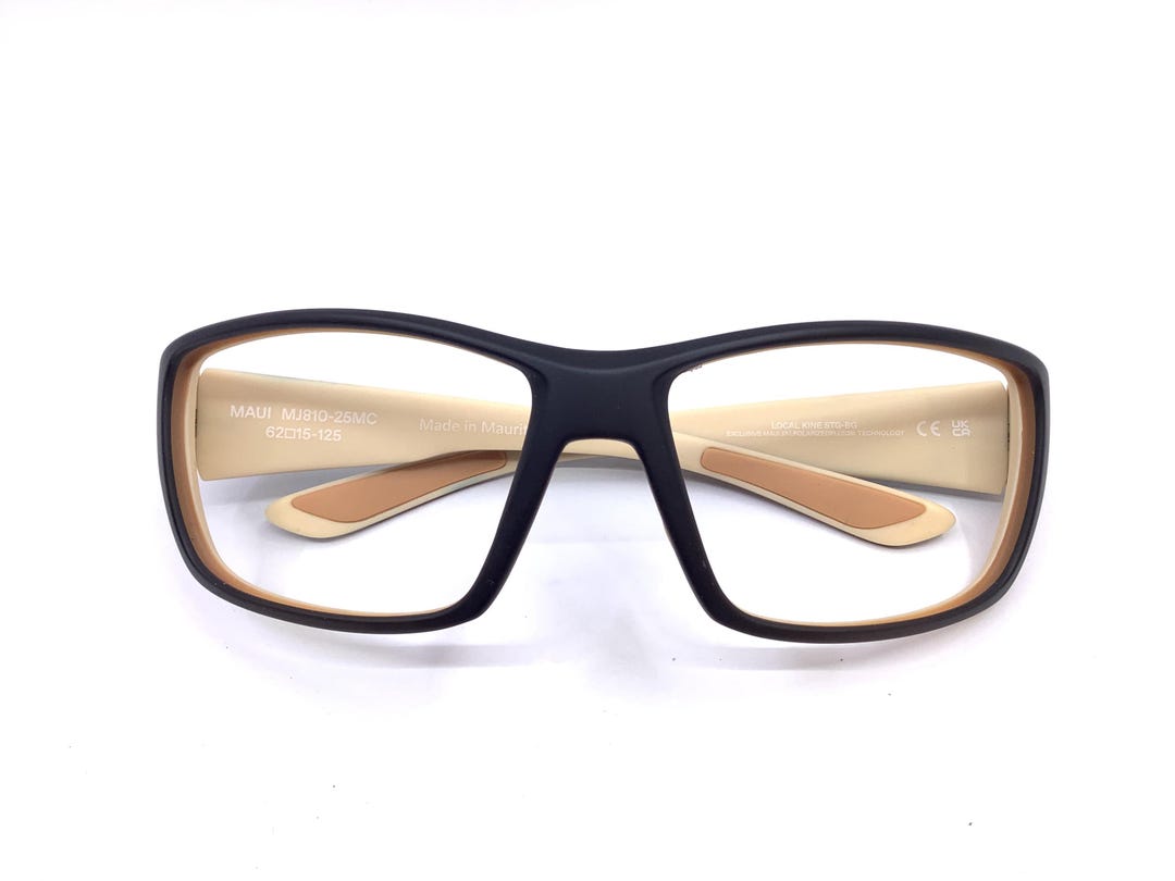 Maui Jim Sunglasses LOCAL KINE 810-25MC Matt Dark Brown W Tan Cream ...