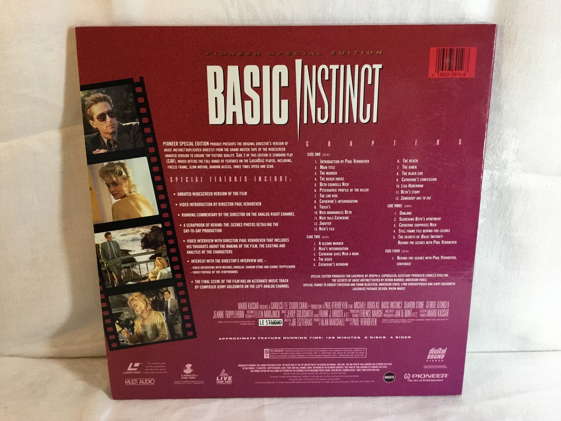 Vintage 1992 Basic Instinct Director's Cut Pioneer - Etsy