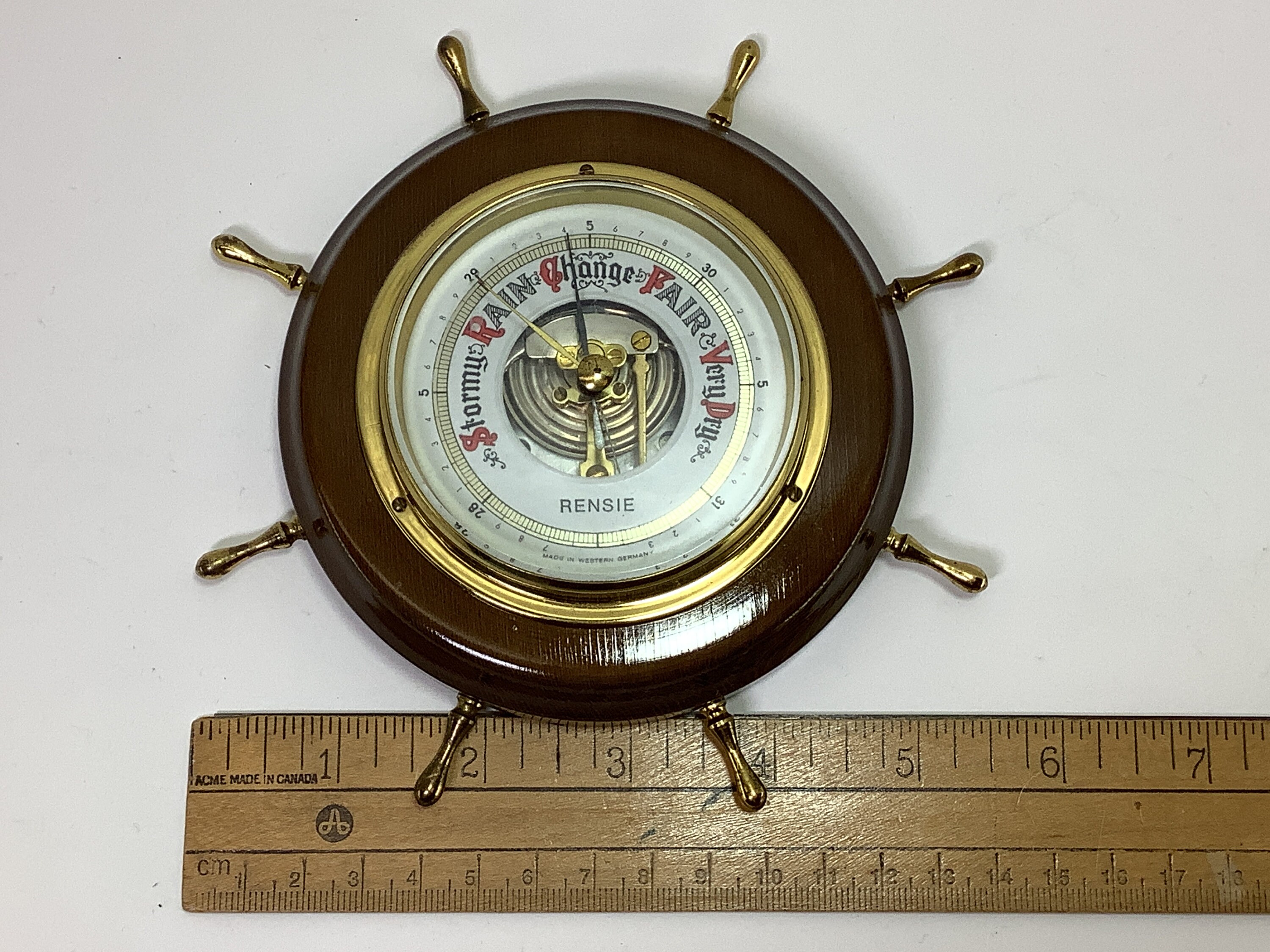 Vintage RENSIE West Germany Barometer Precision Thermometer and ...