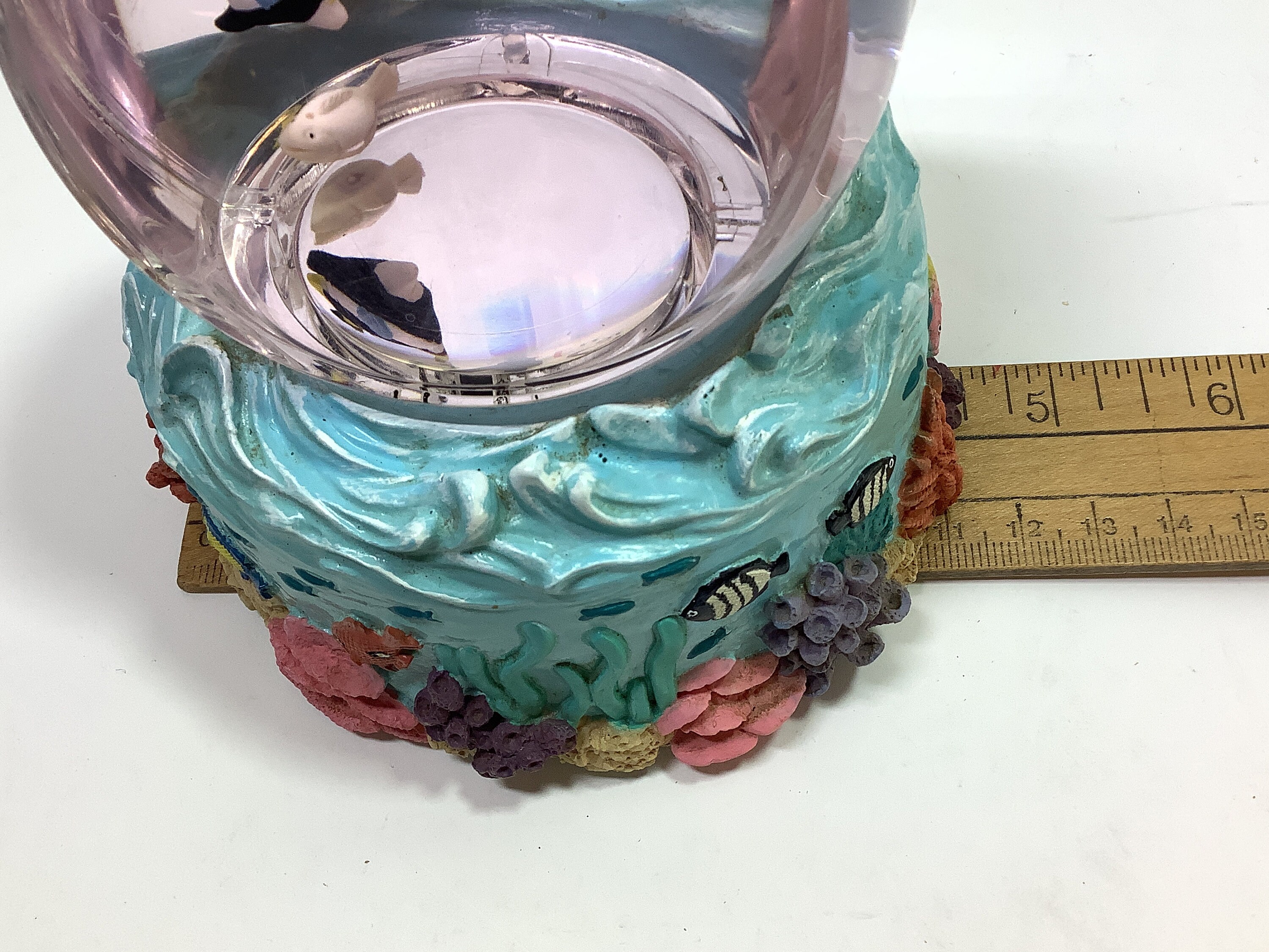 Rare Vintage Liquid Star Water Globe Watch Desk Top Clock Under the Sea ...