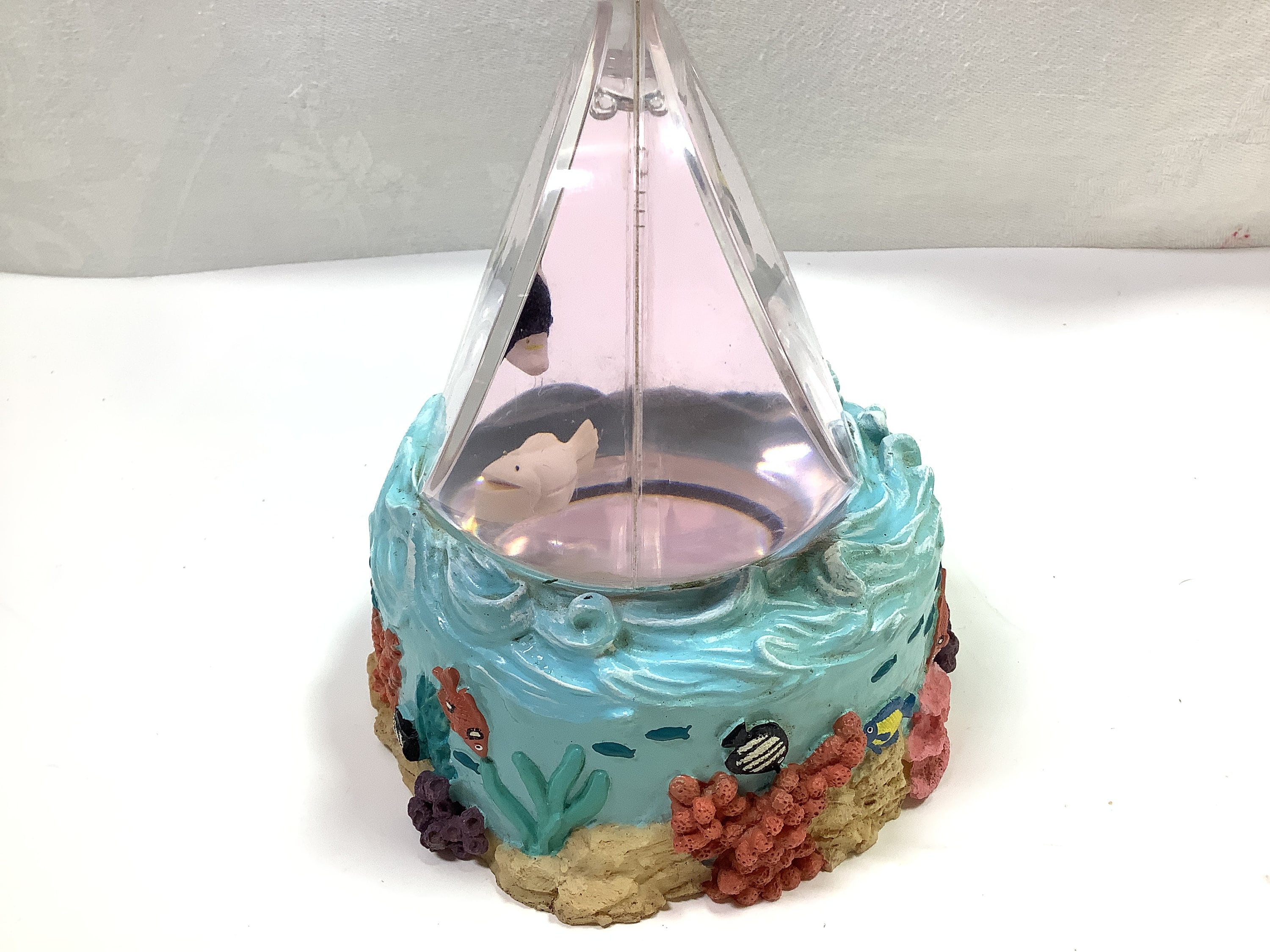 Rare Vintage Liquid Star Water Globe Watch Desk Top Clock Under the Sea ...