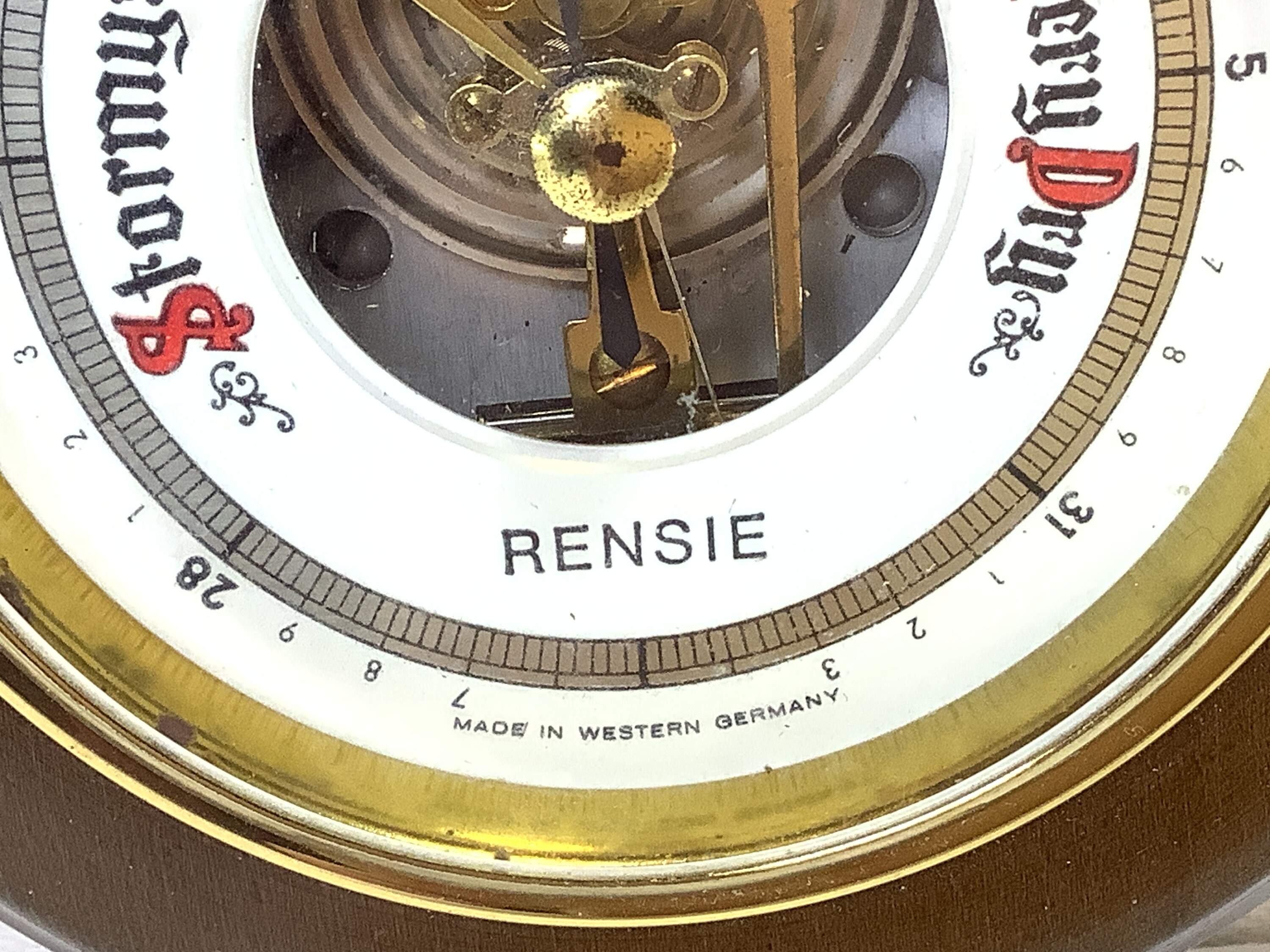 Vintage RENSIE West Germany Barometer Precision Thermometer and ...