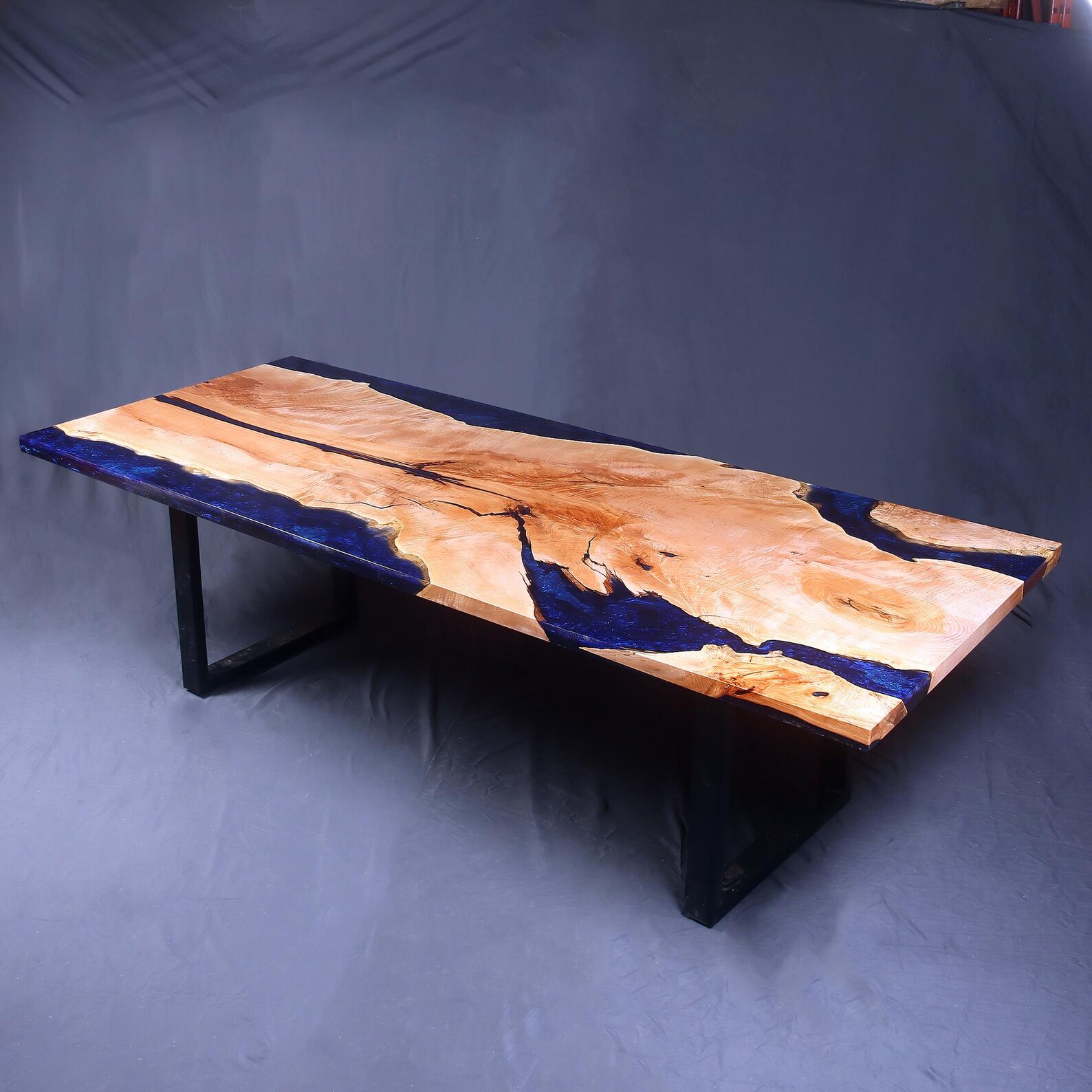 Live Edge River Dining Table - Customizable Made to Order - Shipping ...